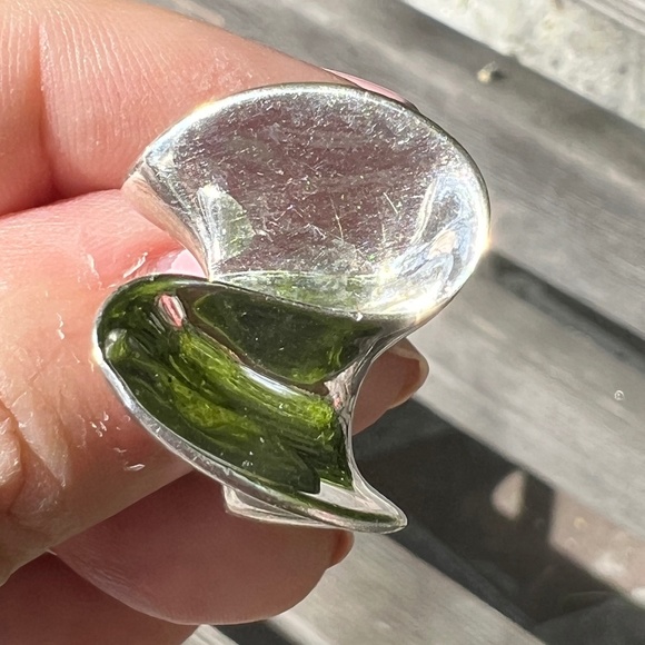 Jewelry | Vintage Huge Modernist Waive Design Ring Sterling Silver ...